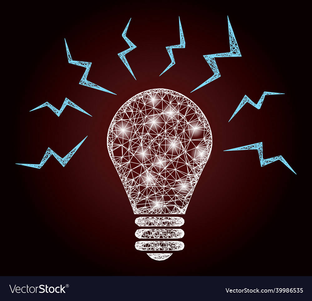 Flare hatched mesh ultraviolet bulb with light Vector Image Flare hatched mesh ultraviolet bulb with light Vector Image