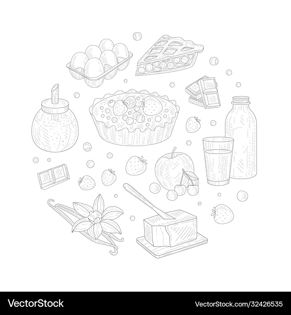 Fruit homemade pie pastry banner template Vector Image