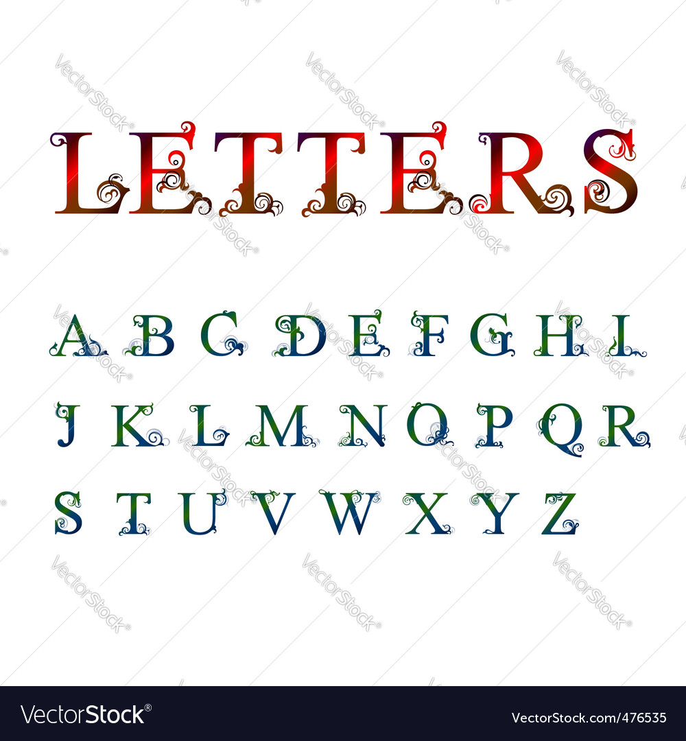 Letters Royalty Free Vector Image - VectorStock