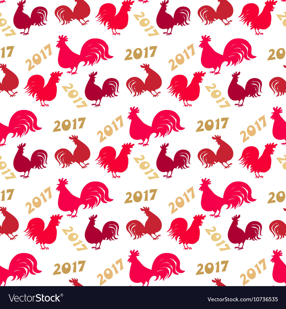 Rooster pattern2 Royalty Free Vector Image - VectorStock