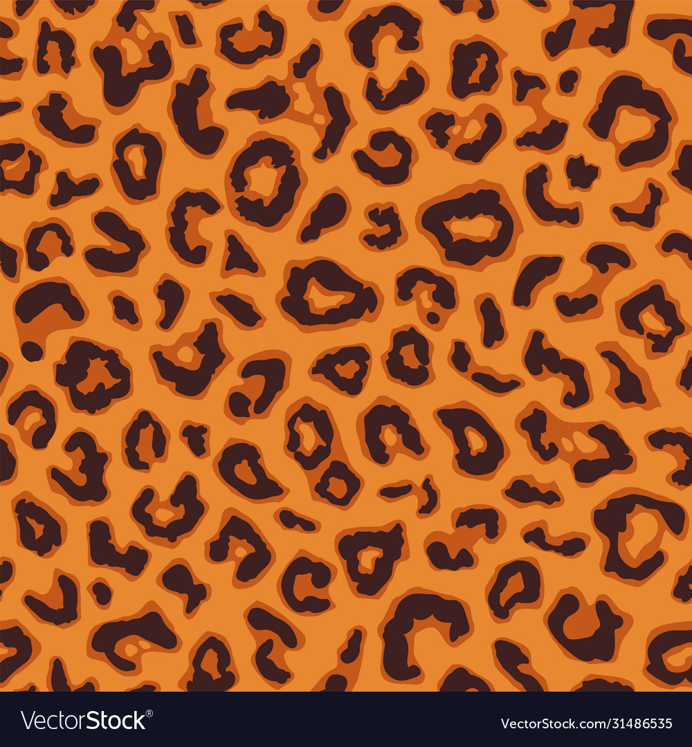 Seamless leopard fur pattern Royalty Free Vector Image