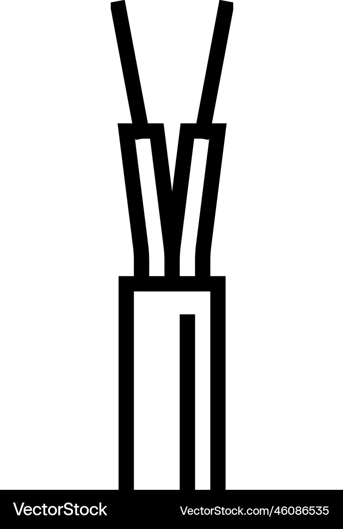 Speaker cable wire line icon Royalty Free Vector Image