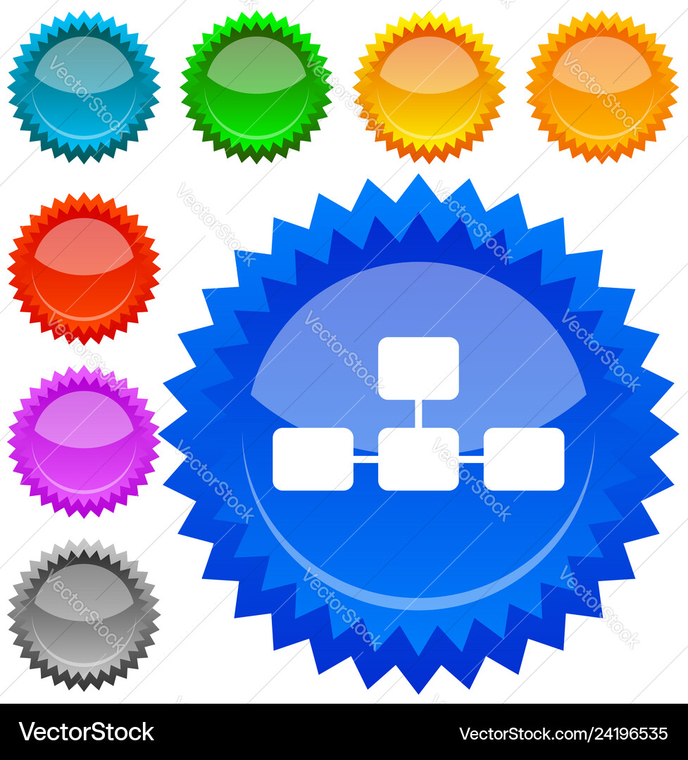 Topological hierarchical diagram icon multilevel Vector Image