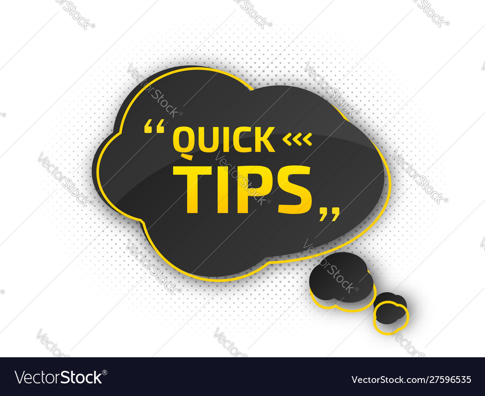 Useful quick tip trick suggesting advice and help Vector Image Useful quick tip trick suggesting advice and help Vector Image