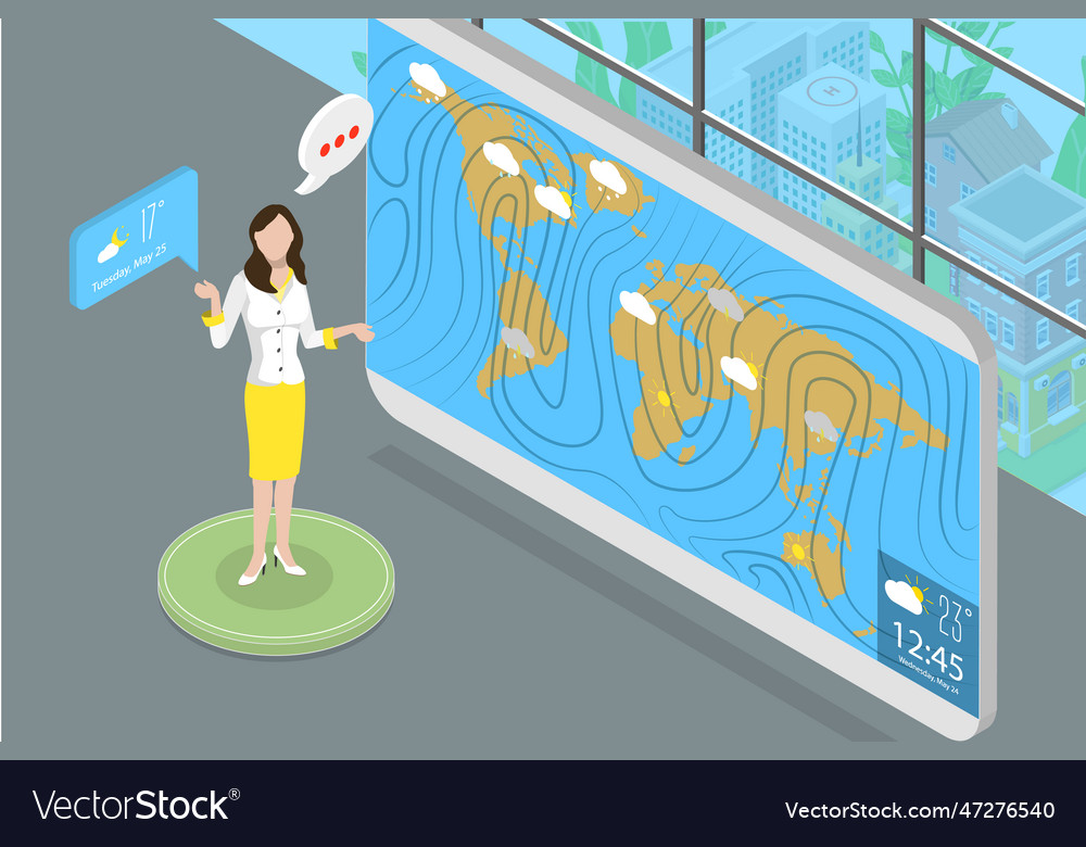 3d isometric flat conceptual Royalty Free Vector Image