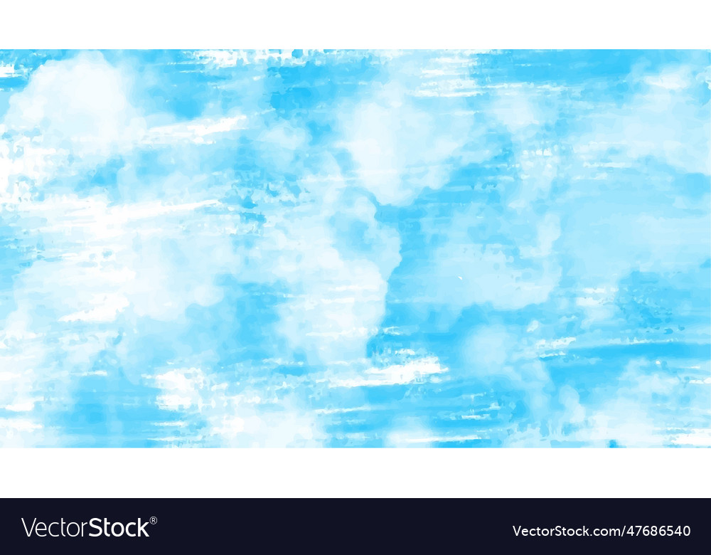 Abstract blue watercolor backgroundhand painted Vector Image