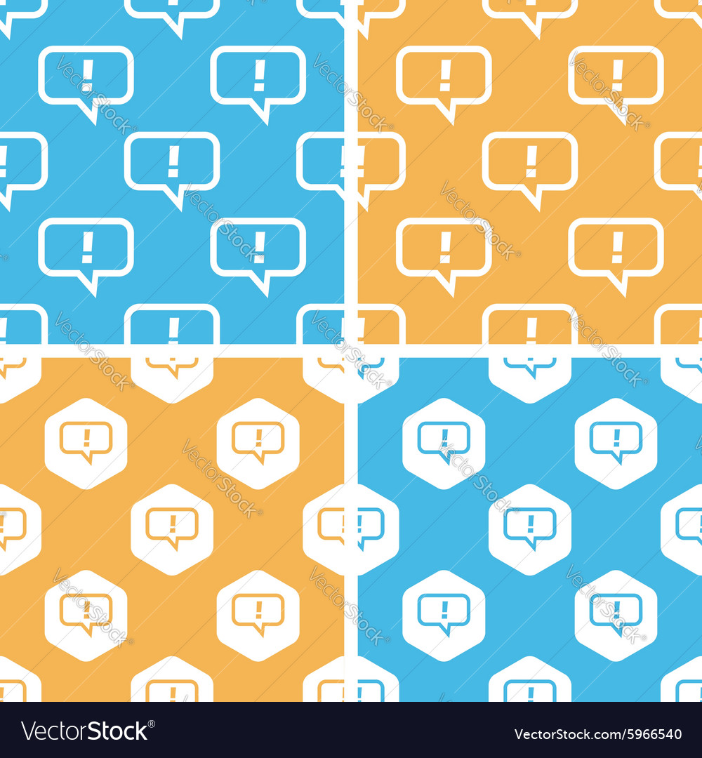 Answer message pattern set colored Royalty Free Vector Image