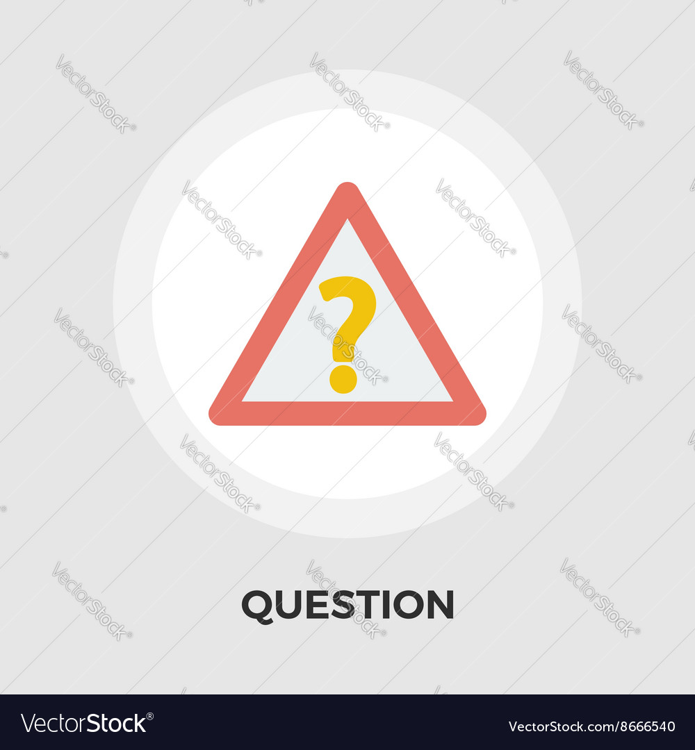 Question flat icon Royalty Free Vector Image - VectorStock