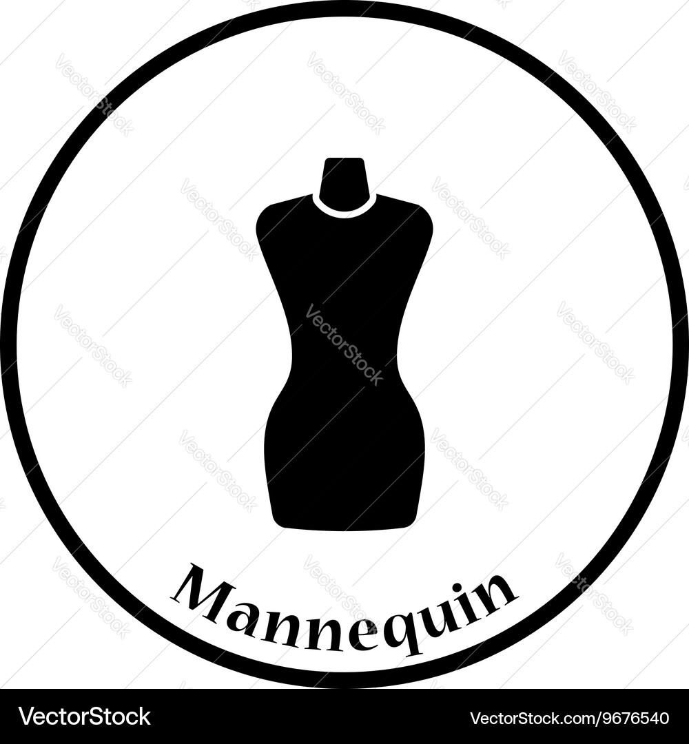 Tailor mannequin icon Royalty Free Vector Image