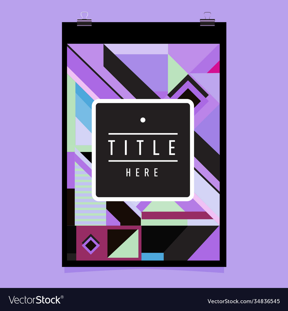Abstract Colorful Geometric Pattern Background Vector Image