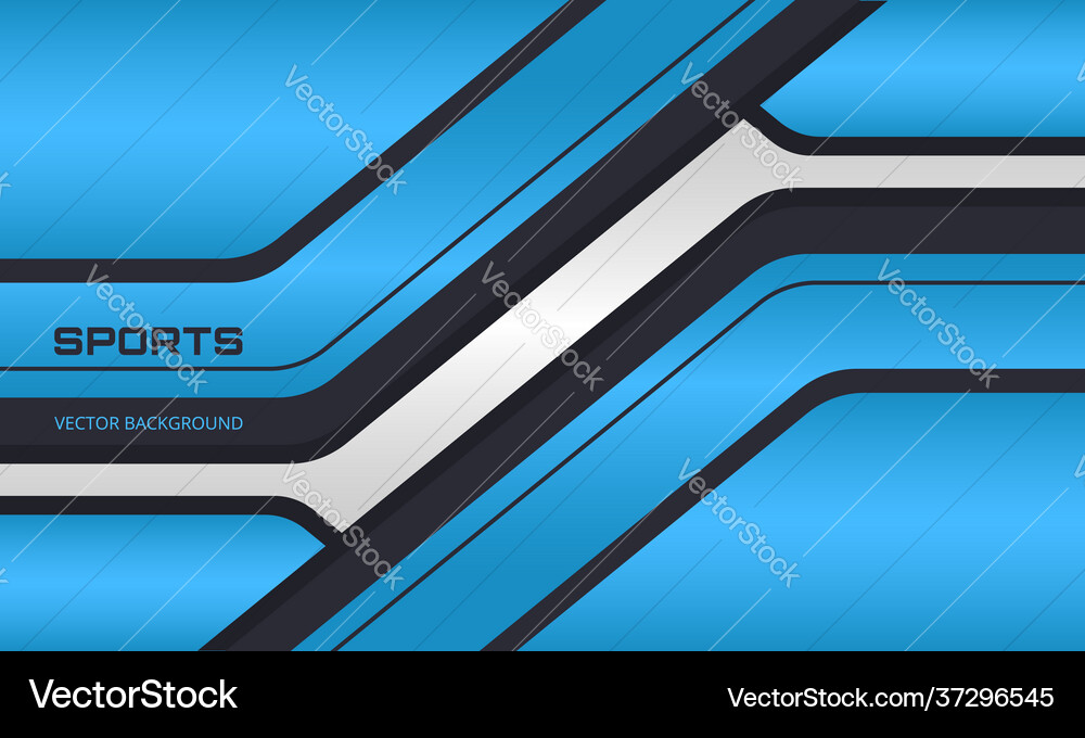 Blue and black sport abstract background Vector Image