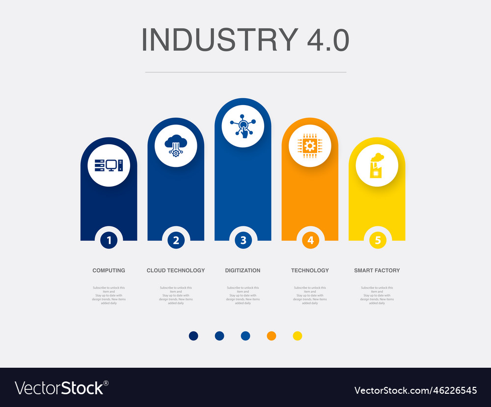 Computing cloud technology digitization Royalty Free Vector