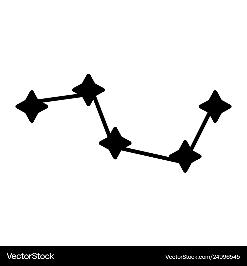Constellation ursa major solid icon big dipper Vector Image