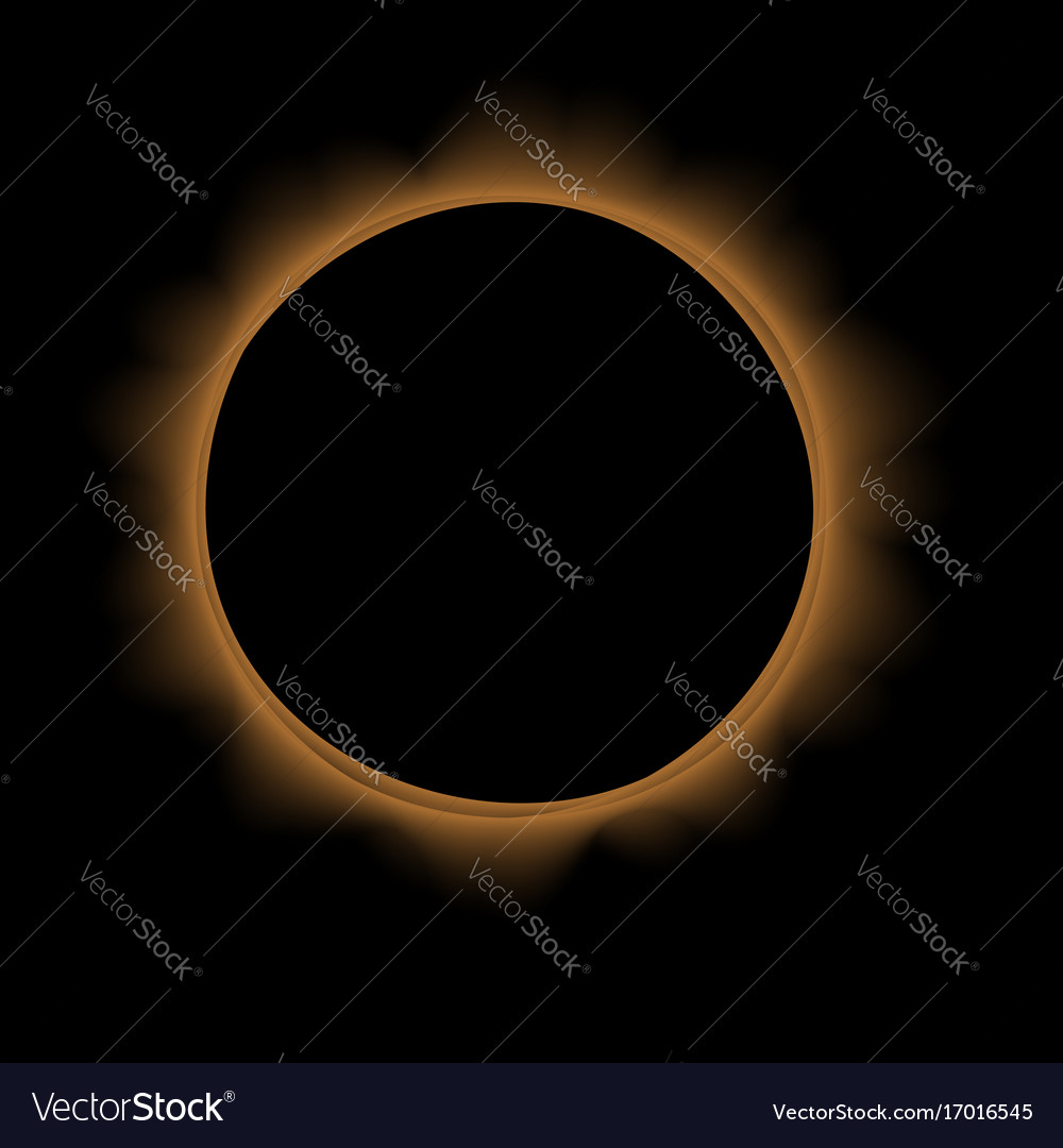 Full solar eclipse Royalty Free Vector Image - VectorStock