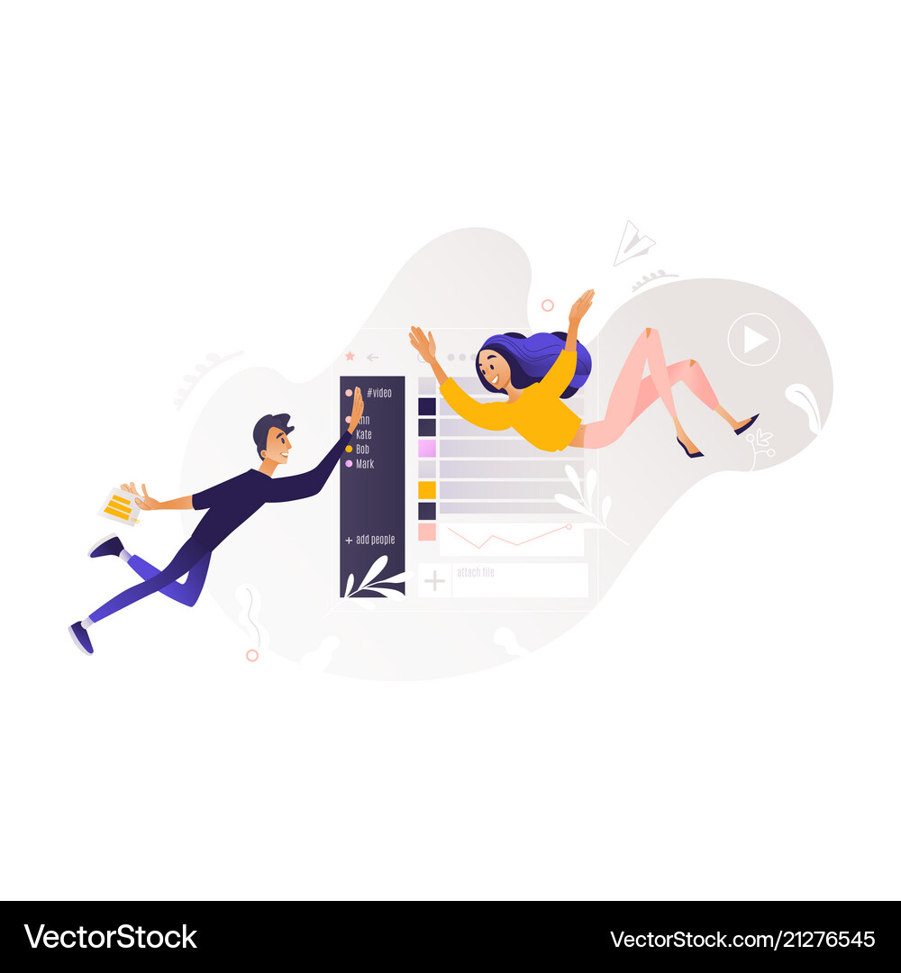 Man woman and information concept Royalty Free Vector Image