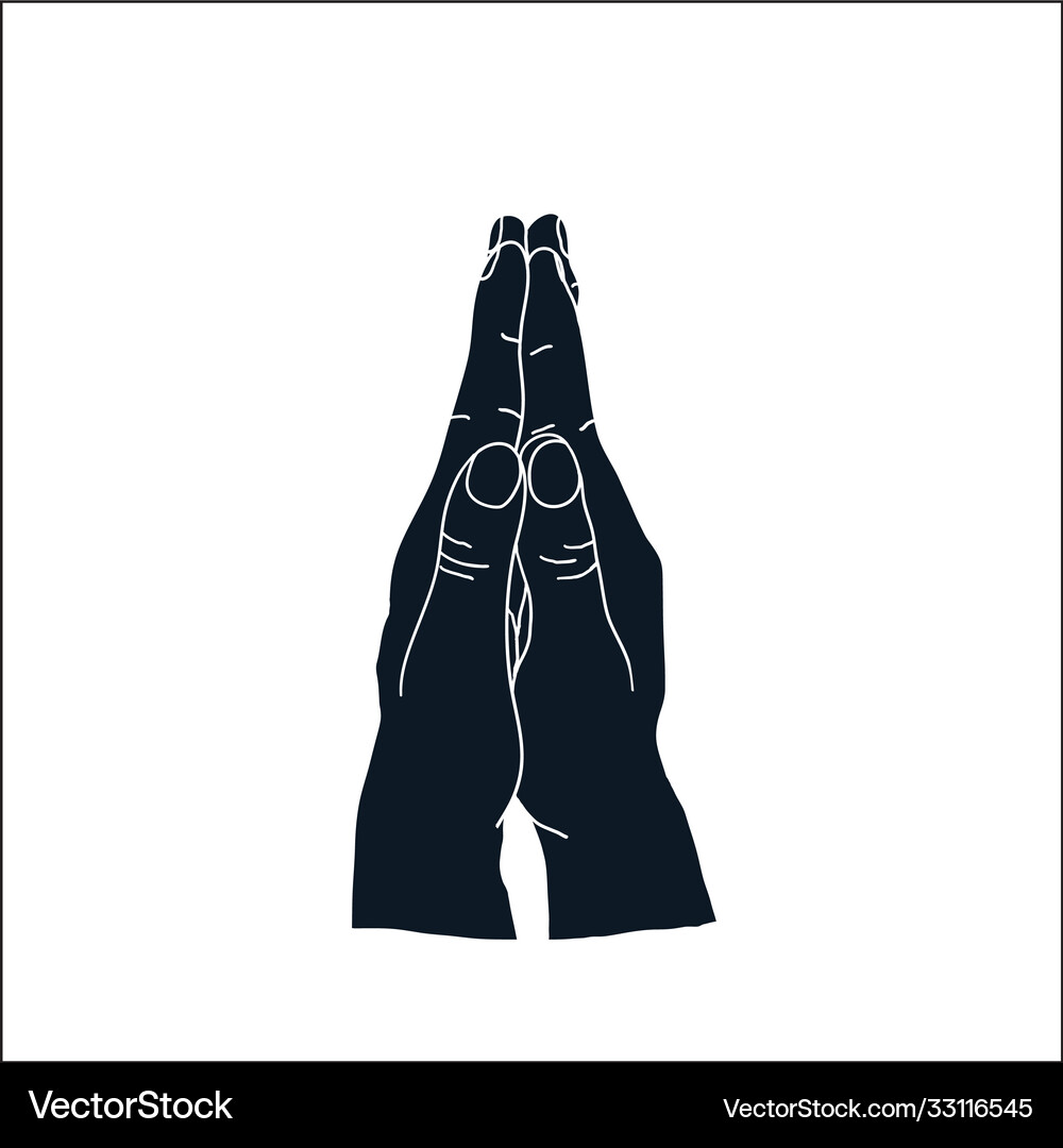Namaskara mudra namaste mudra positions Royalty Free Vector