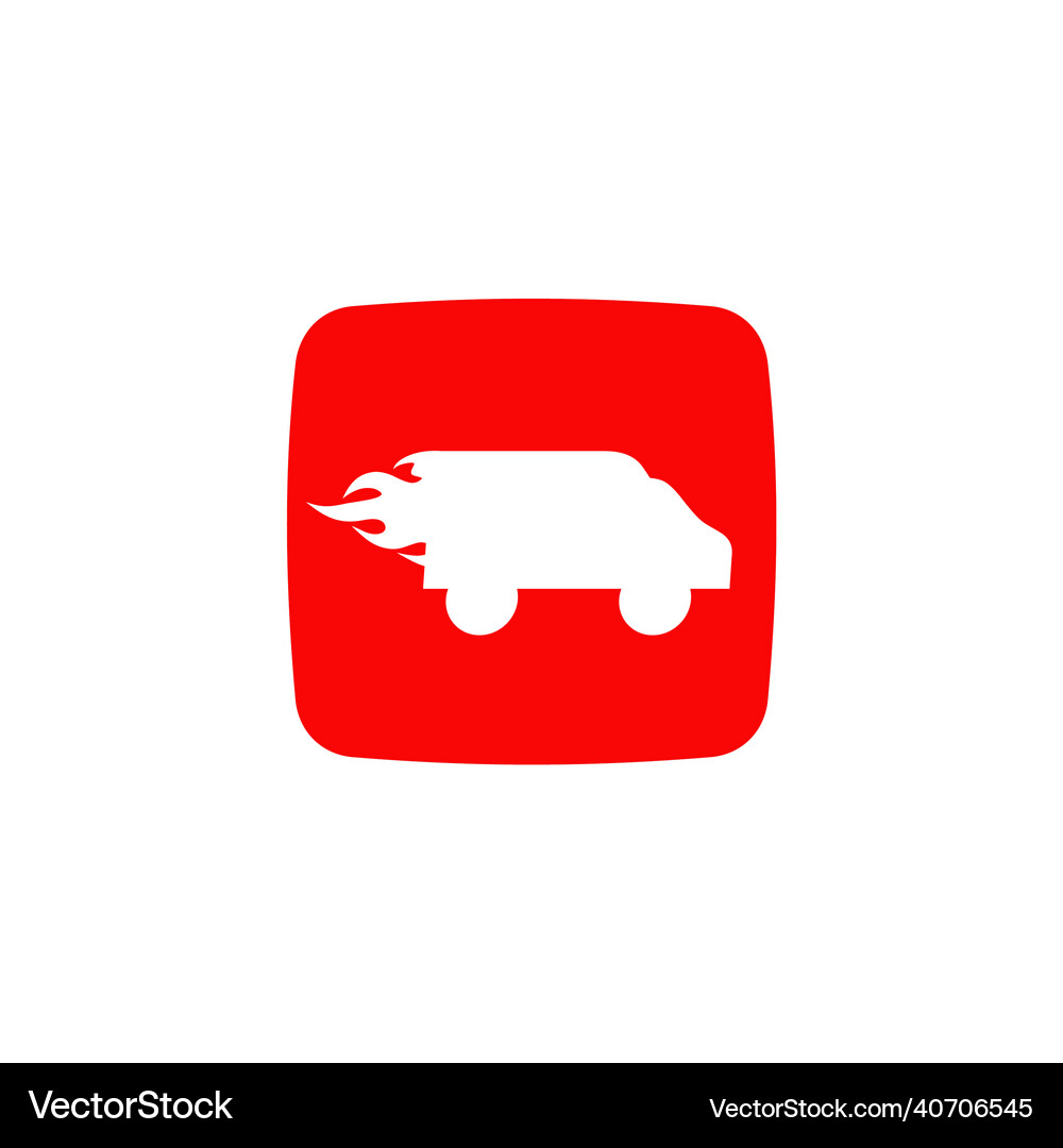 Online car delivery app logo design Royalty Free Vector