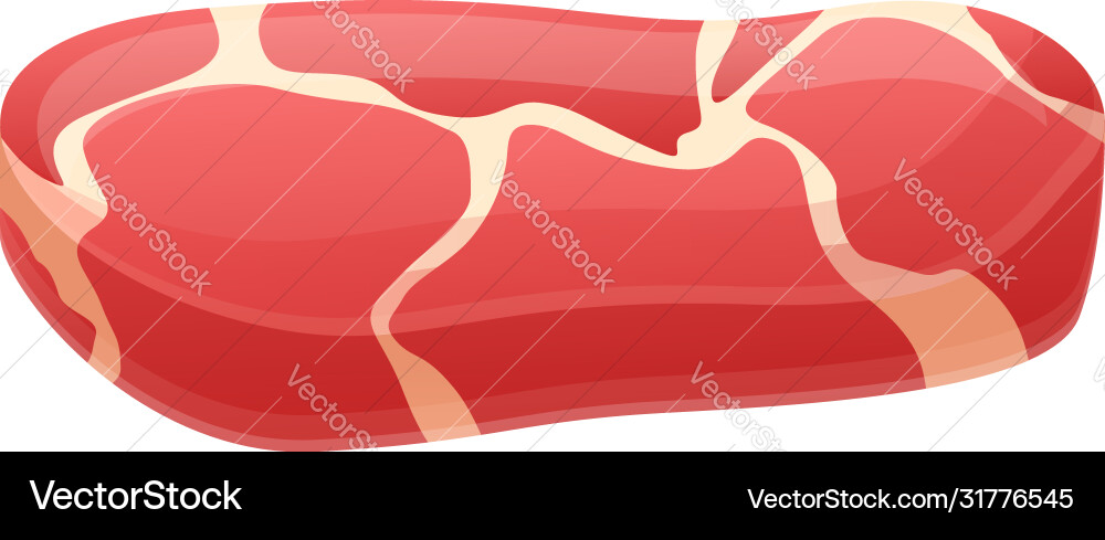 Raw fresh meat icon cartoon style Royalty Free Vector Image