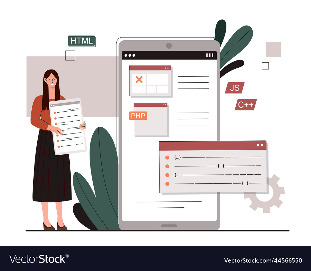 App development concept Royalty Free Vector Image