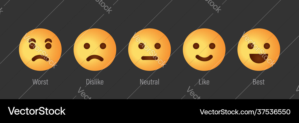 Feedback scale service with emotion icons Vector Image