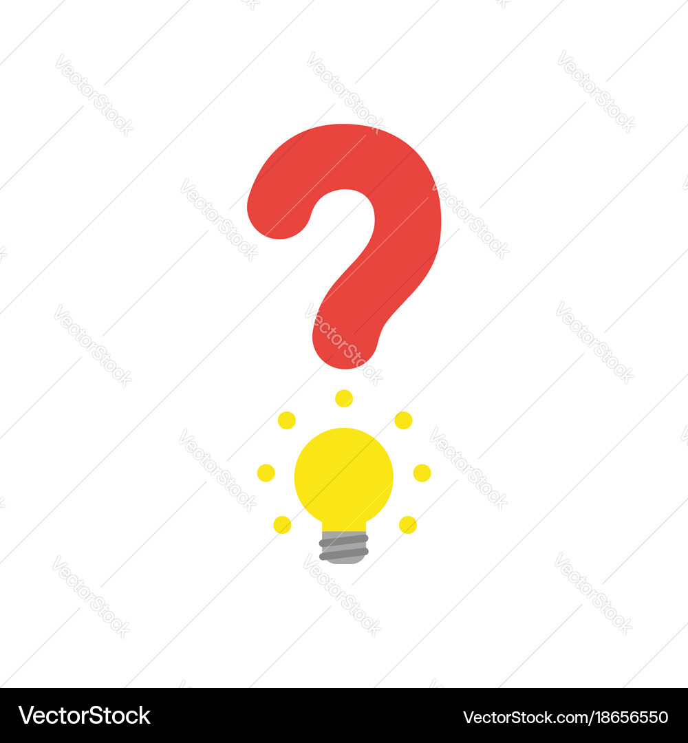 Flat design concept of question mark with yellow Vector Image