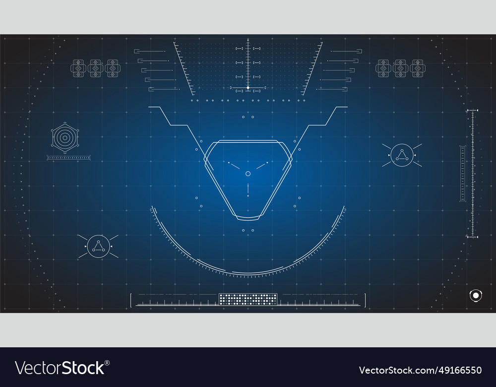 Futuristic Radar Mornitor Royalty Free Vector Image