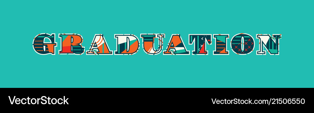 Graduation concept word art Royalty Free Vector Image