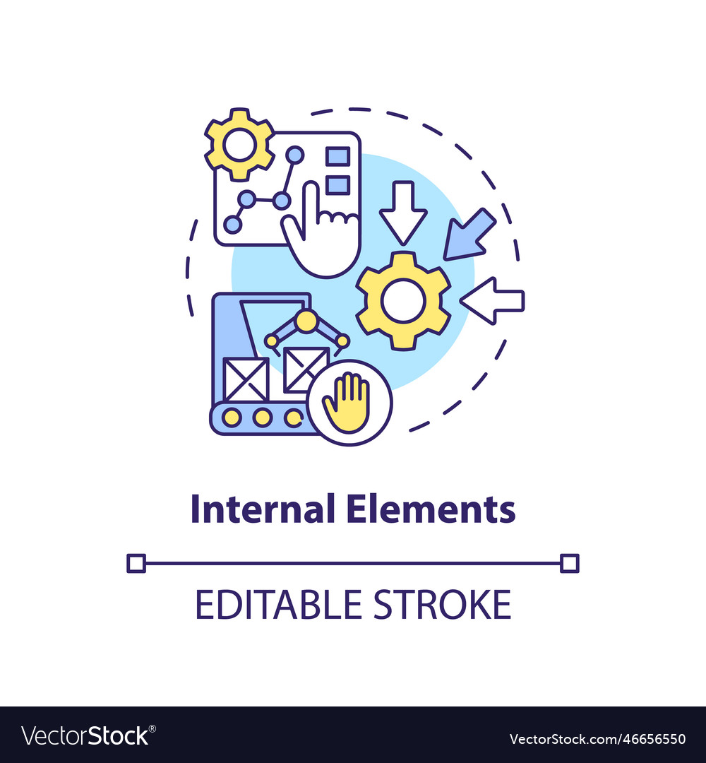 Internal elements concept icon Royalty Free Vector Image