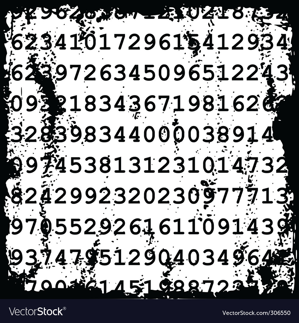 Numbers Royalty Free Vector Image - VectorStock