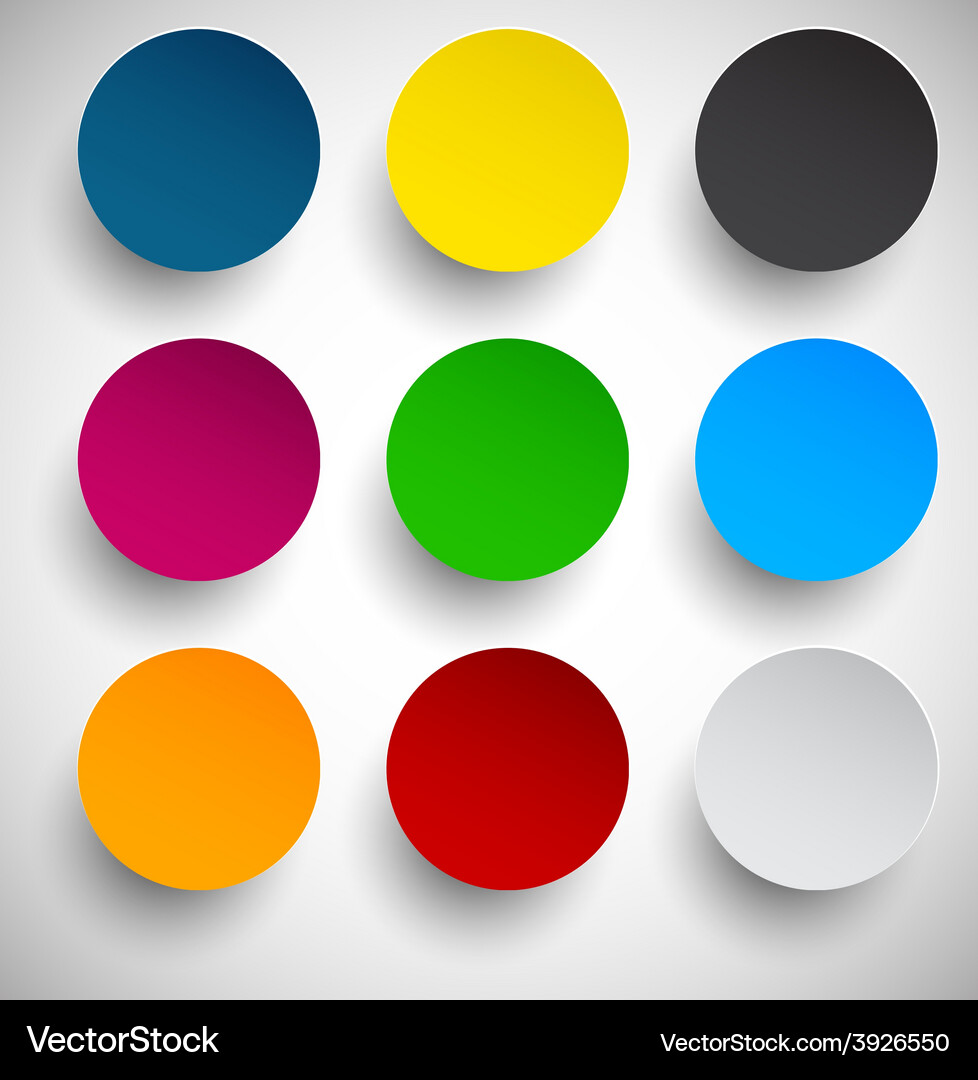 Round colorful icons Royalty Free Vector Image