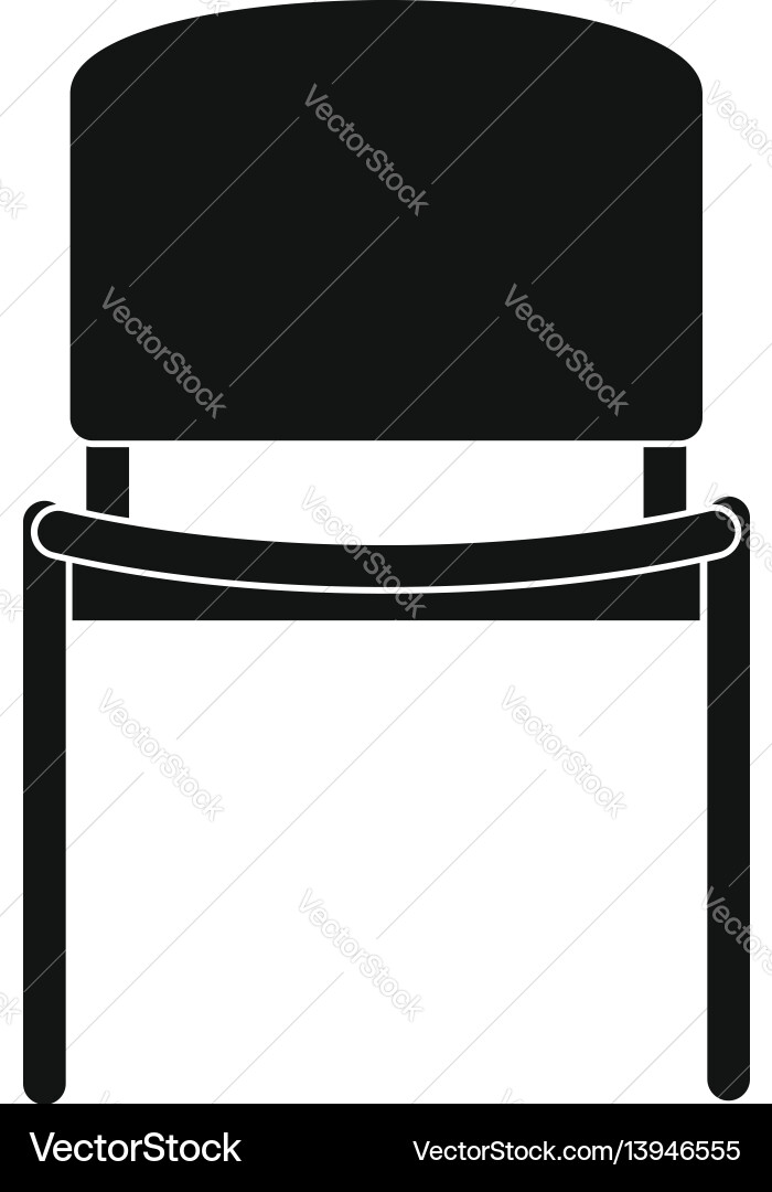Black office chair icon simple style Royalty Free Vector