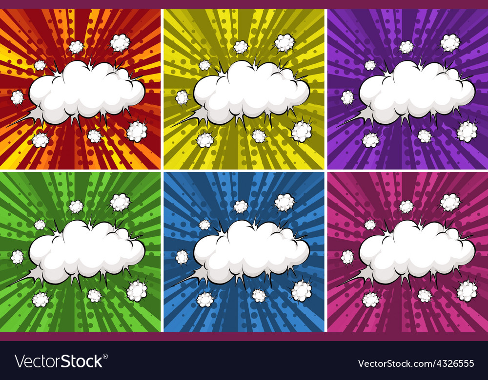 Cloud explosions Royalty Free Vector Image - VectorStock