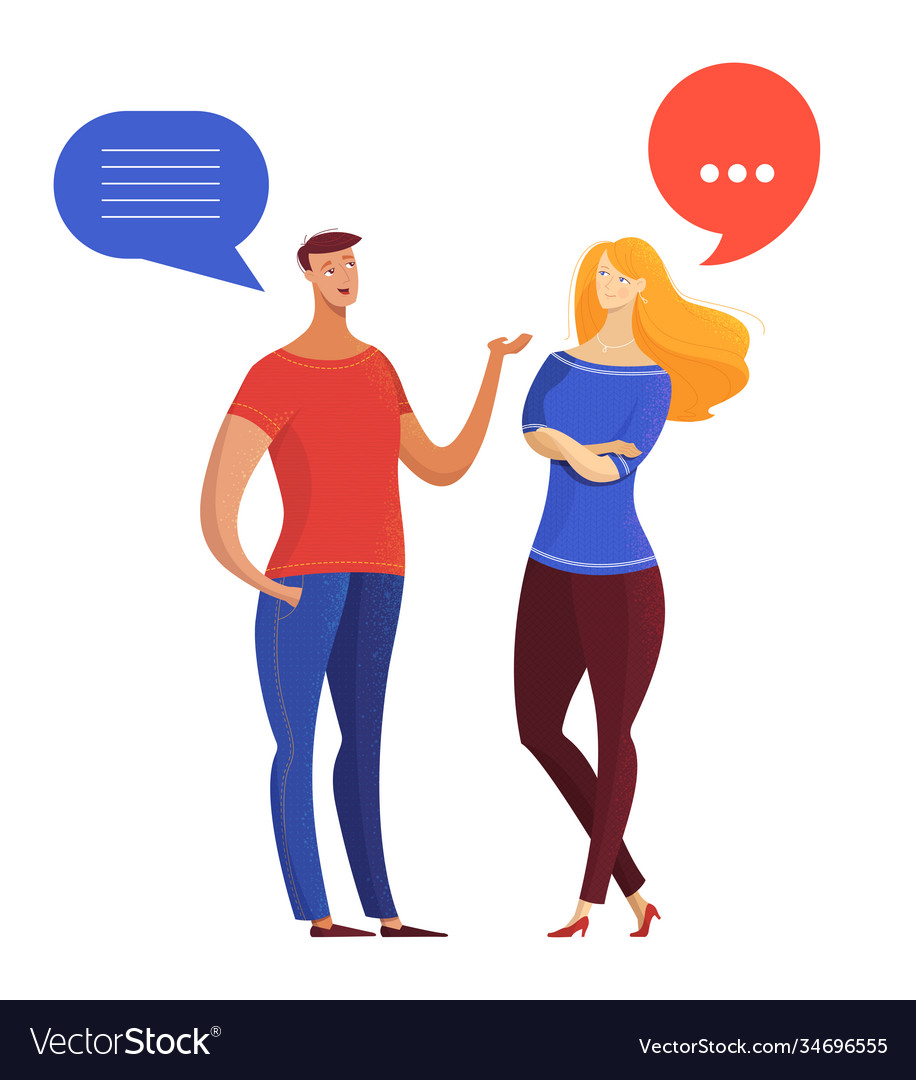 Couple communication dialog Royalty Free Vector Image Couple communication dialog Royalty Free Vector Image