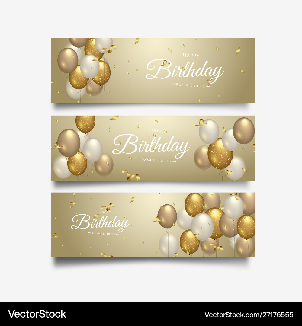 Happy birthday celebration typography design for Vector Image