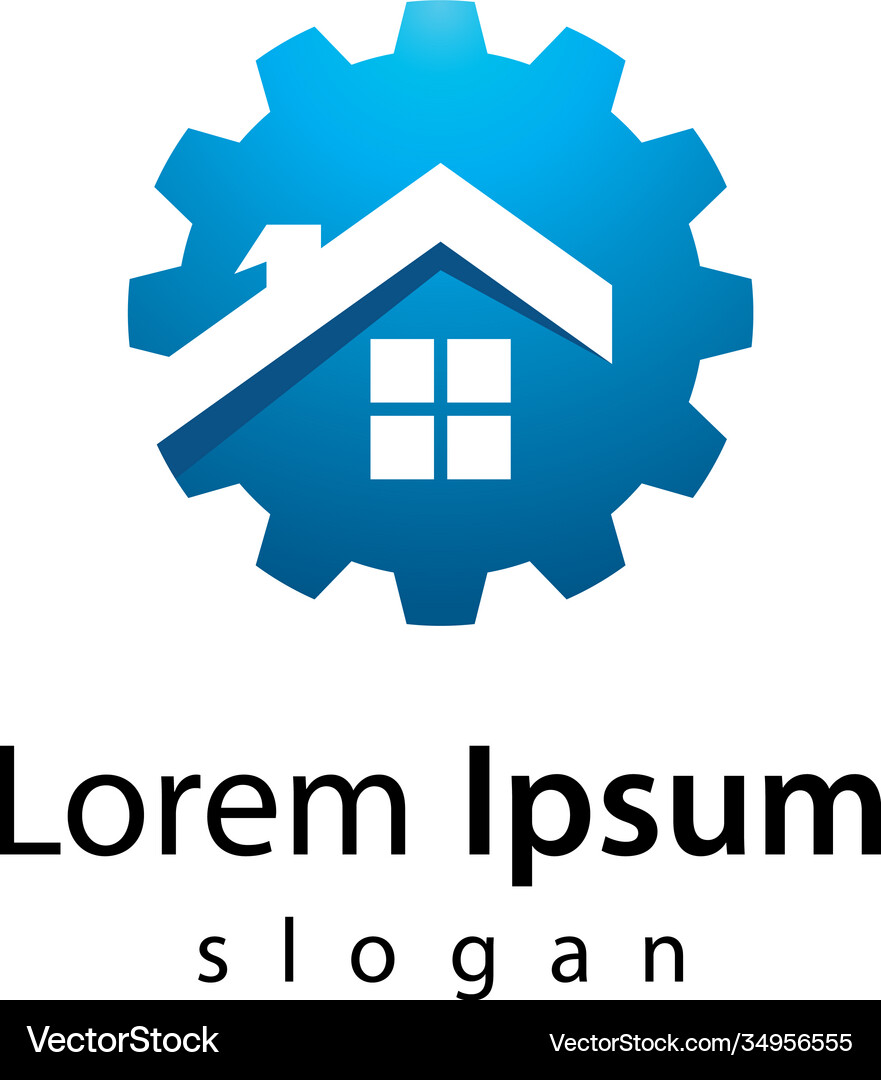 Home service logo images Royalty Free Vector Image