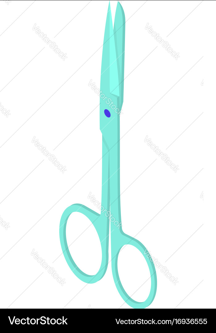 Medical scissors icon isometric 3d style Vector Image