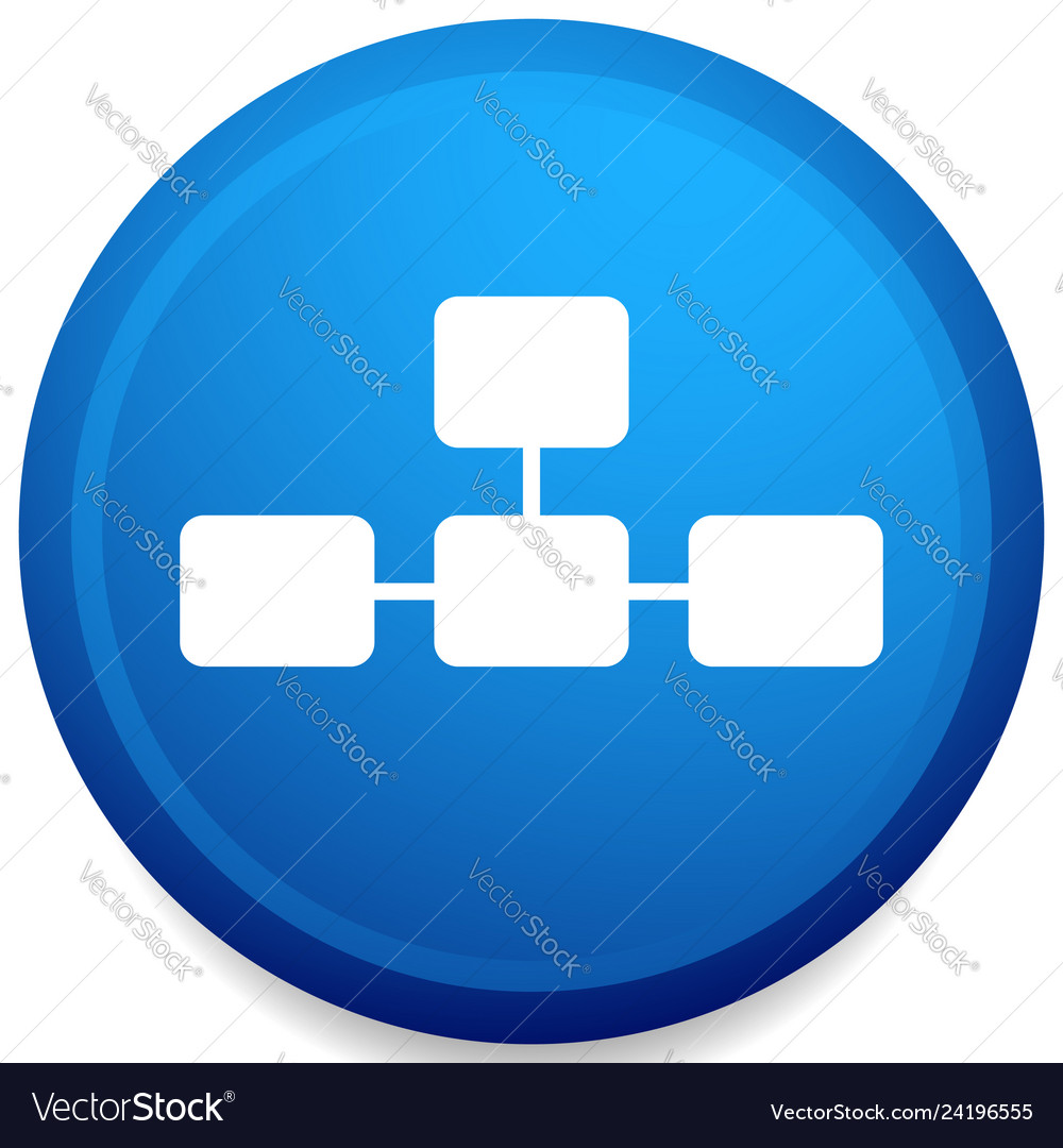 Topological hierarchical diagram icon multilevel Vector Image