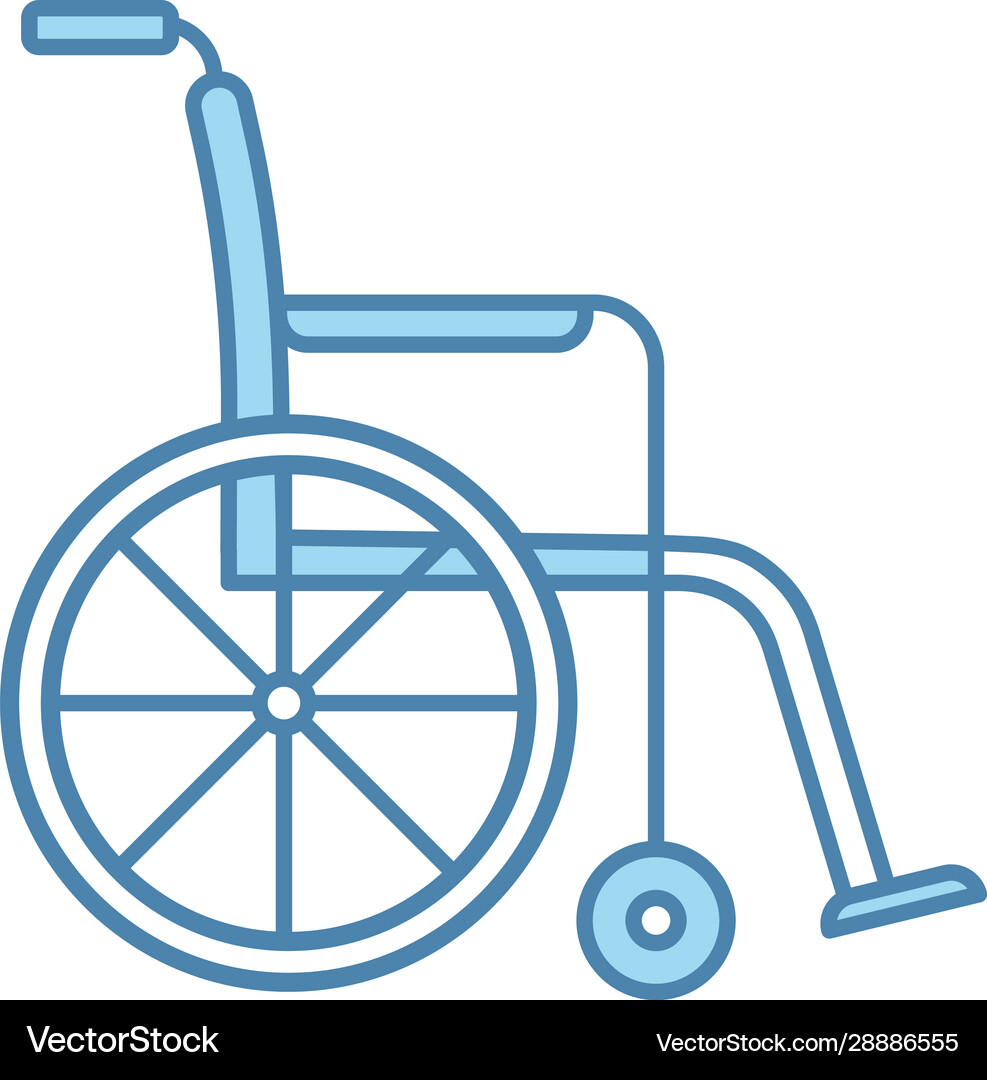 Wheelchair color icon Royalty Free Vector Image