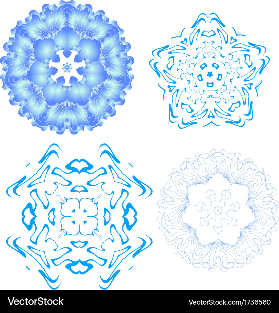 Blue snowflakes Royalty Free Vector Image - VectorStock