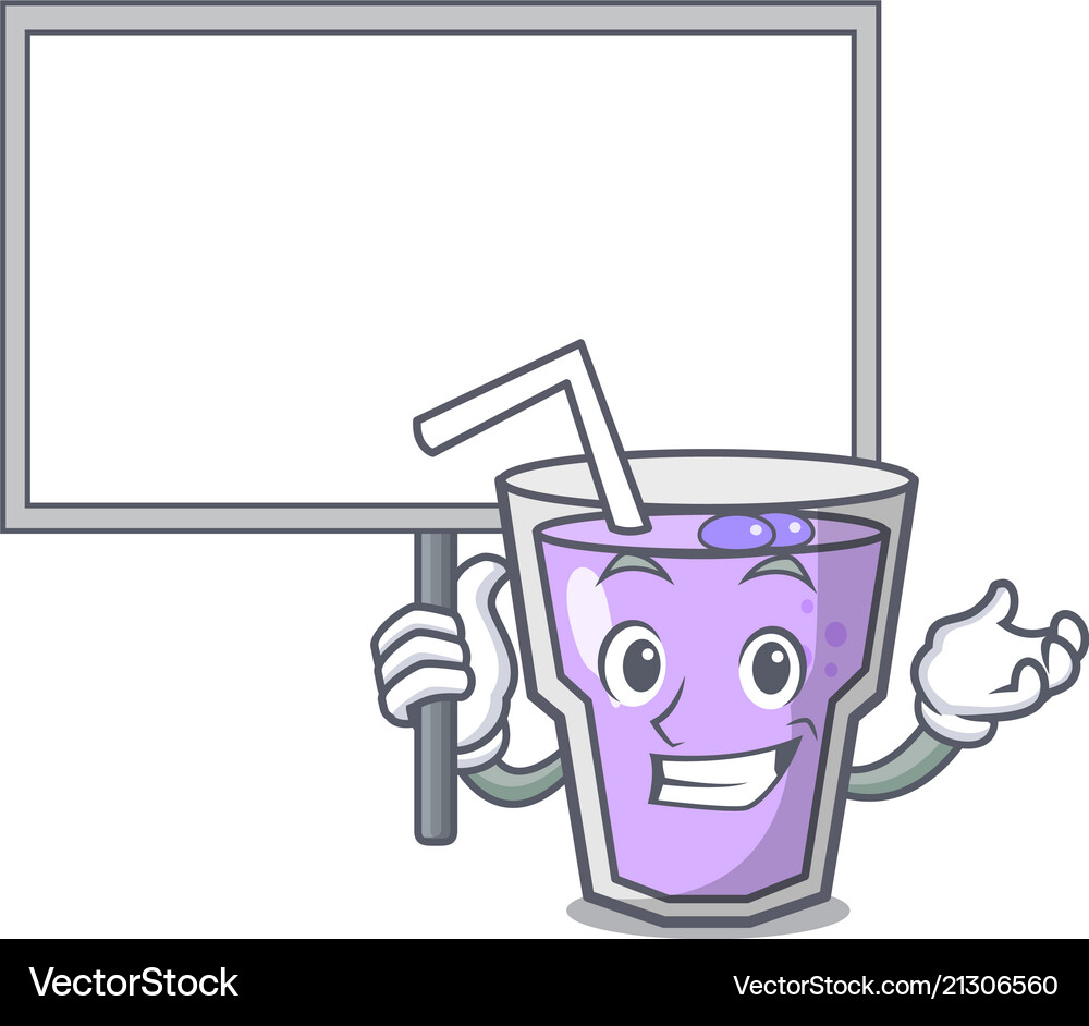 Bring board berry smoothie character cartoon Vector Image