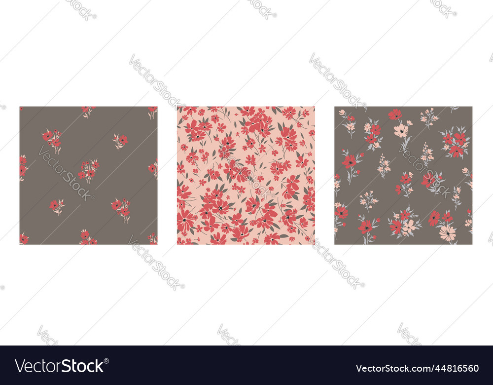 Design of spring print with flowers for textile Vector Image