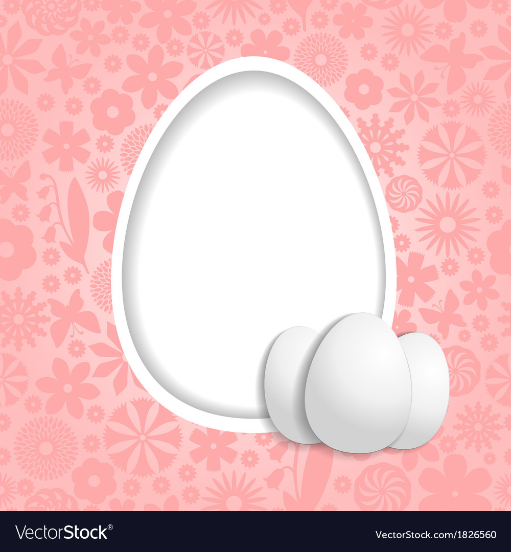 Egg frame Royalty Free Vector Image - VectorStock