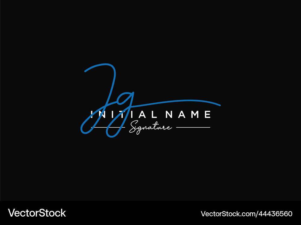 Initial jg signature logo template hand drawn Vector Image