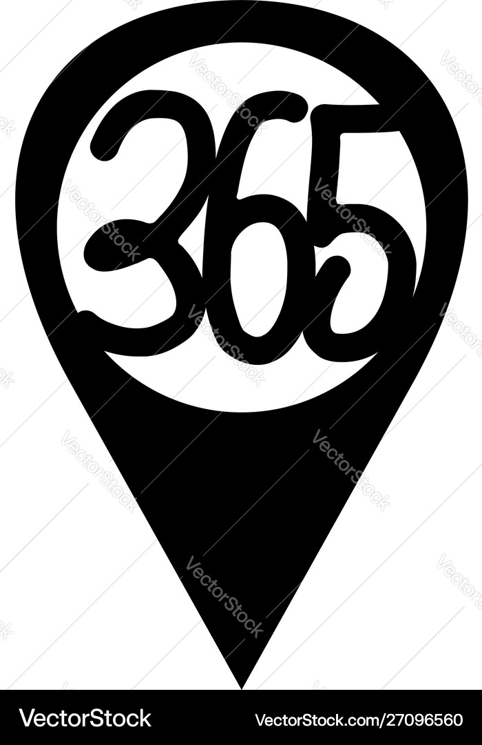 Location place 365 infinity logo icon design black