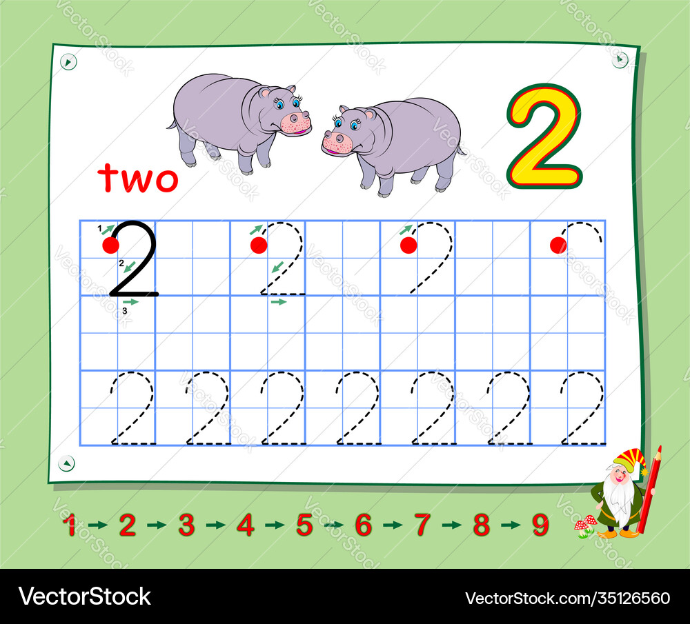 Mathematical education for little children learn Vector Image
