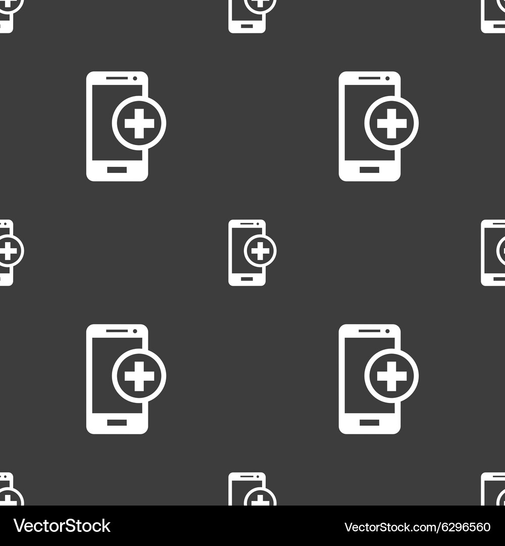 Mobile devices sign icon with symbol plus seamless