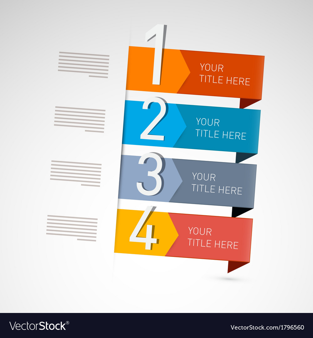 Progress steps for tutorial infographics Vector Image