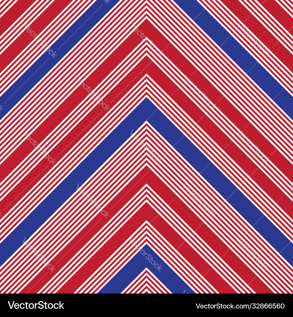 Red and blue chevron diagonal stripes seamless Vector Image
