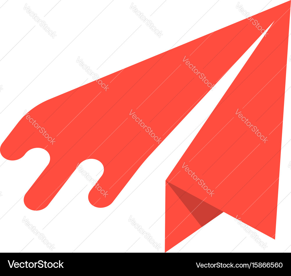 Red paper airplane icon Royalty Free Vector Image