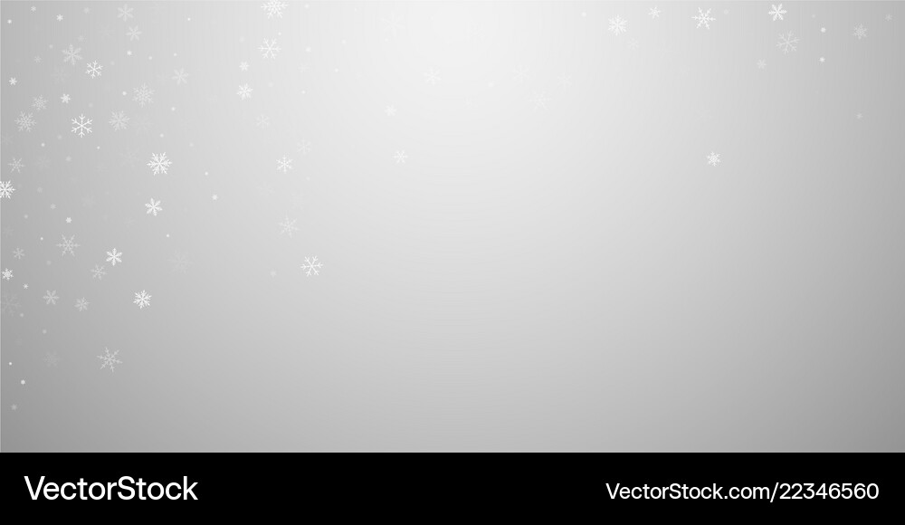 Sparse snowfall christmas background subtle flyin Vector Image